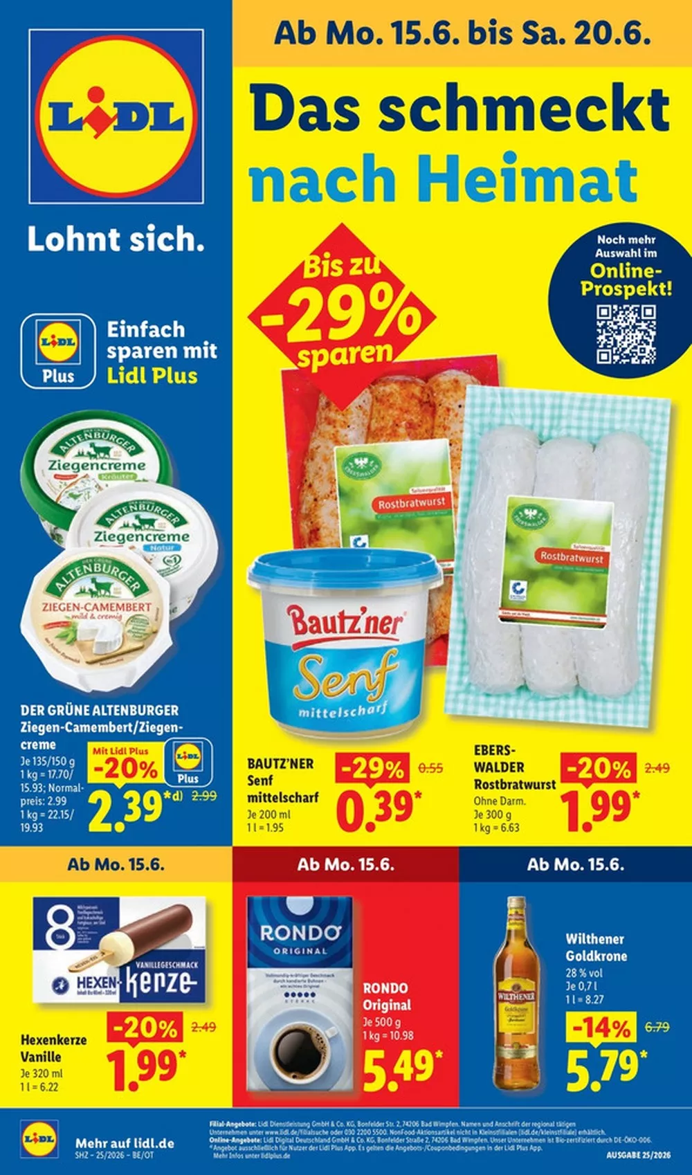 Lidl Prospekt 15.06.2026 bis 20.06.2026 | prospektsuche
